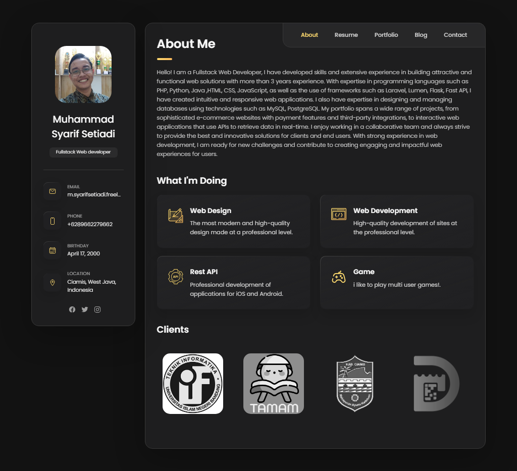 Muhammad Syarif Setiadi - Portfolio